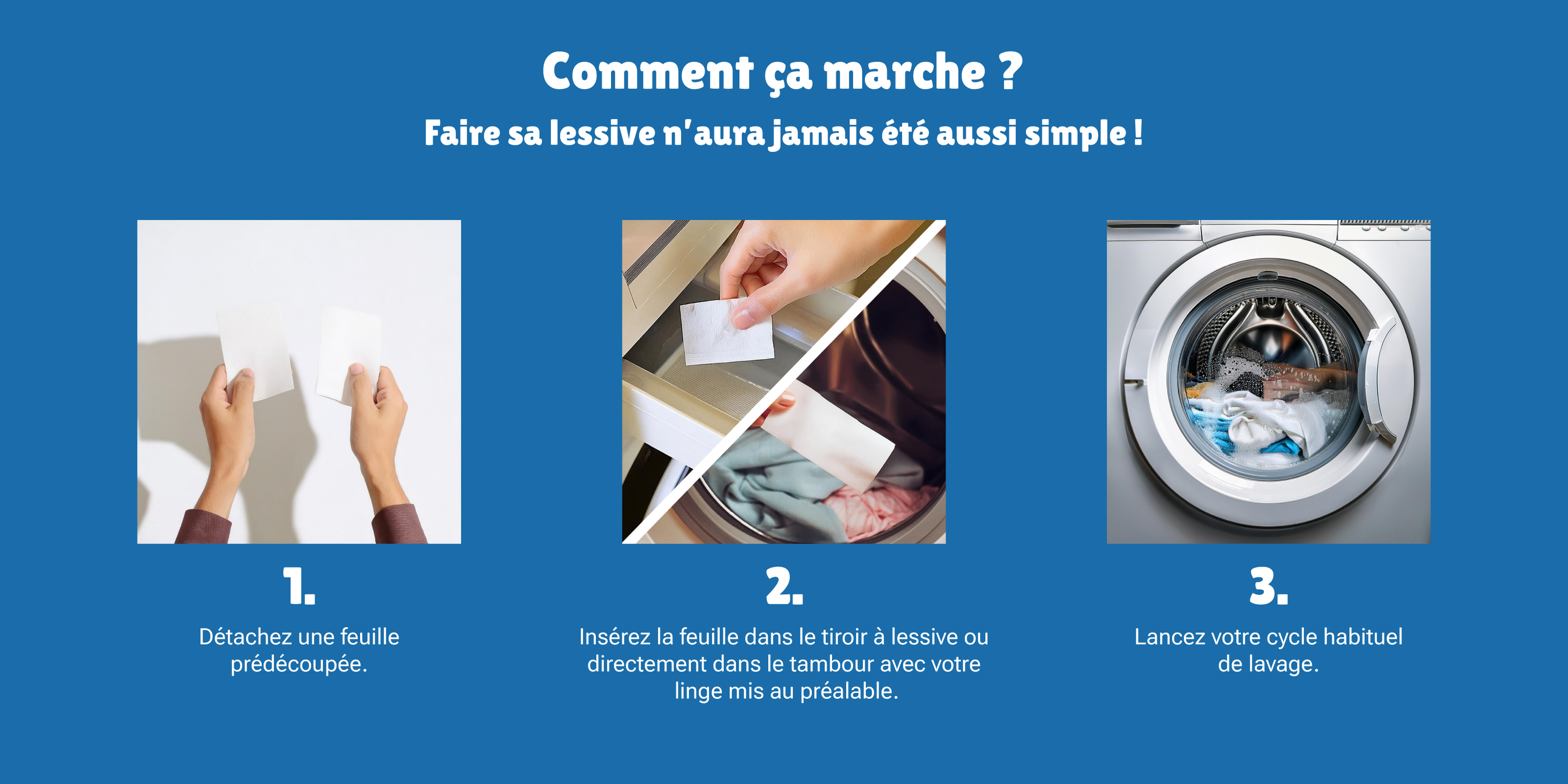 USolve le détergent à lessive en feuilles